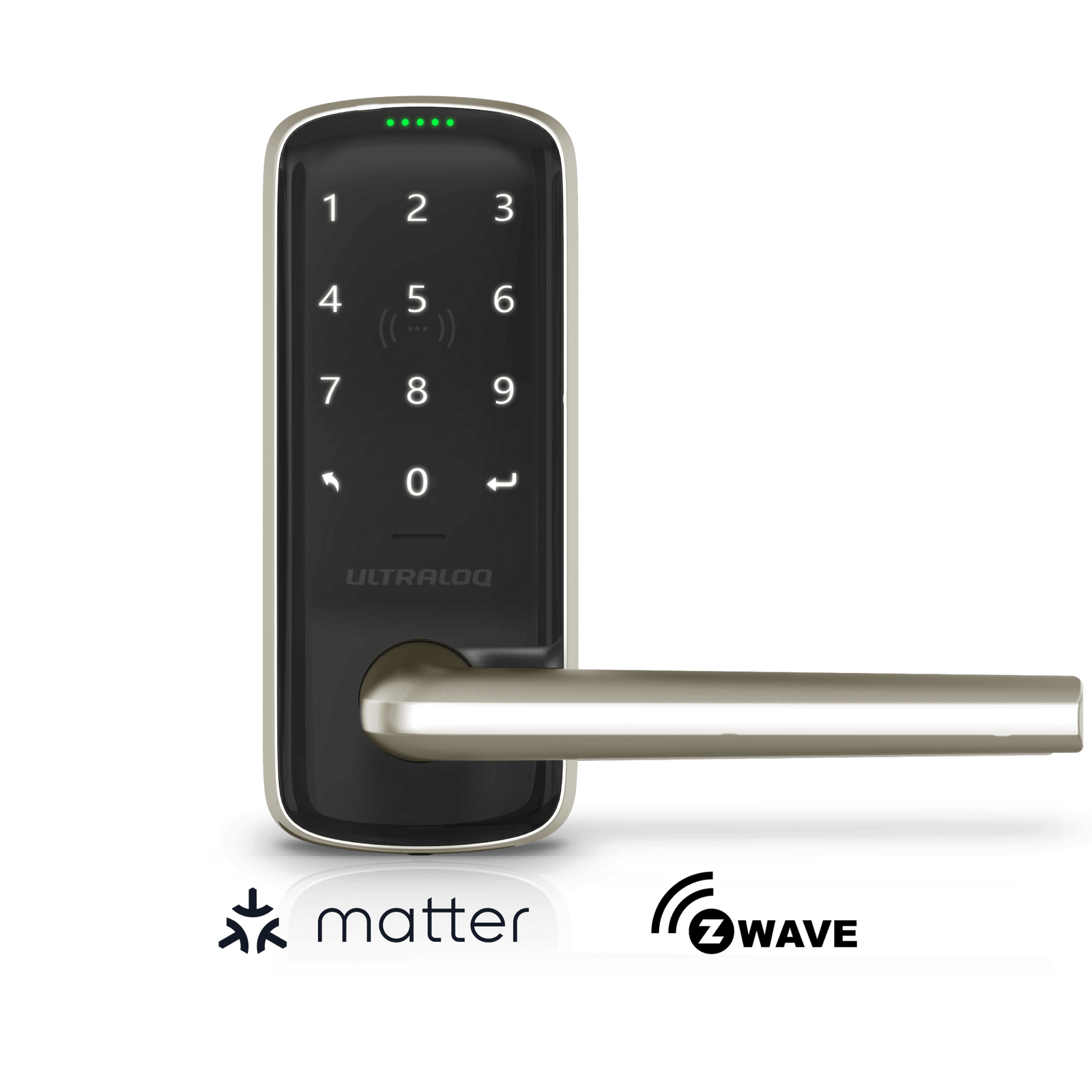 ULTRALOQ Fingerprint Keypad Entry Smart Lock with Handle