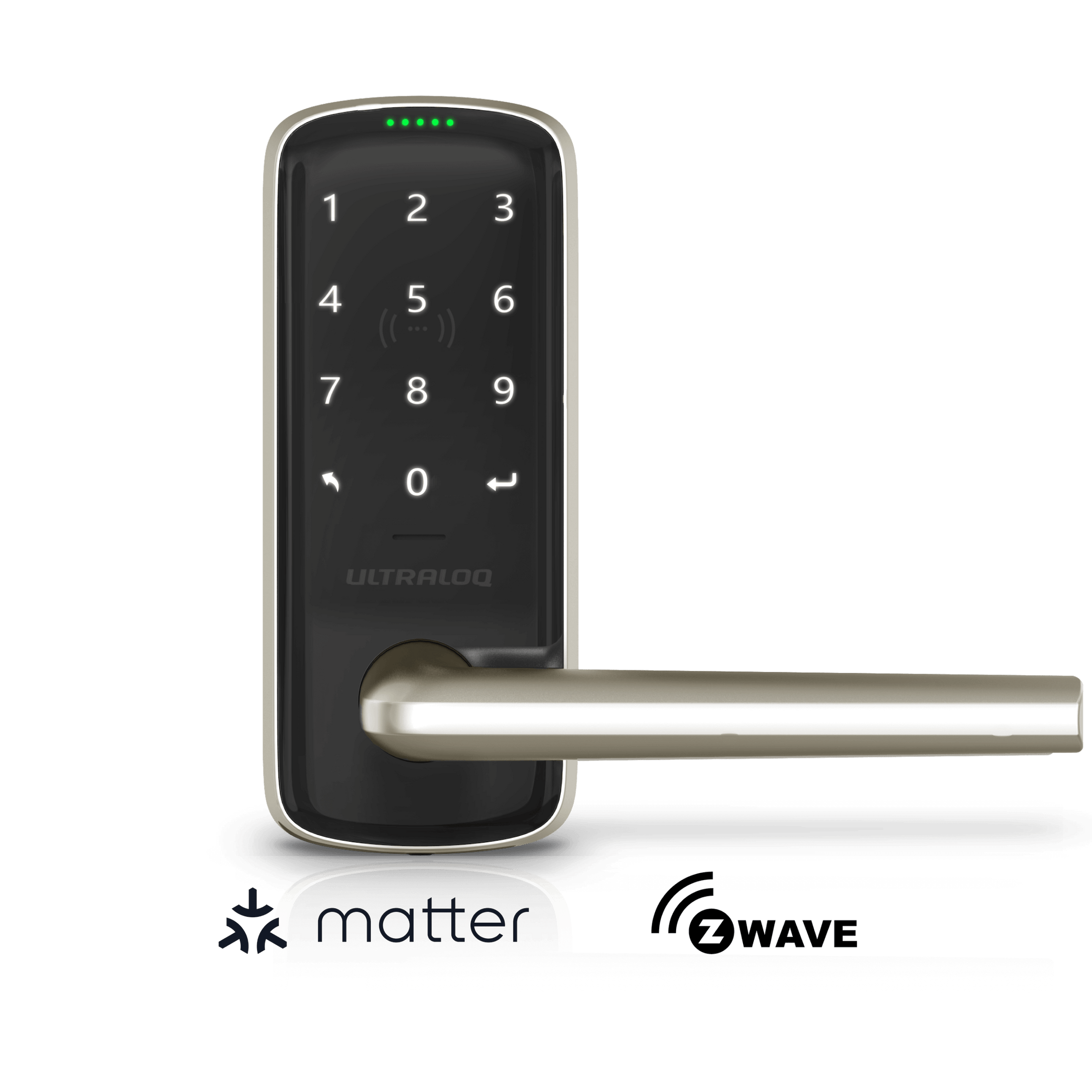ULTRALOQ Smart Door Lock Built-in WiFi Lever, 5-in-1 Keyless Entry Door ...